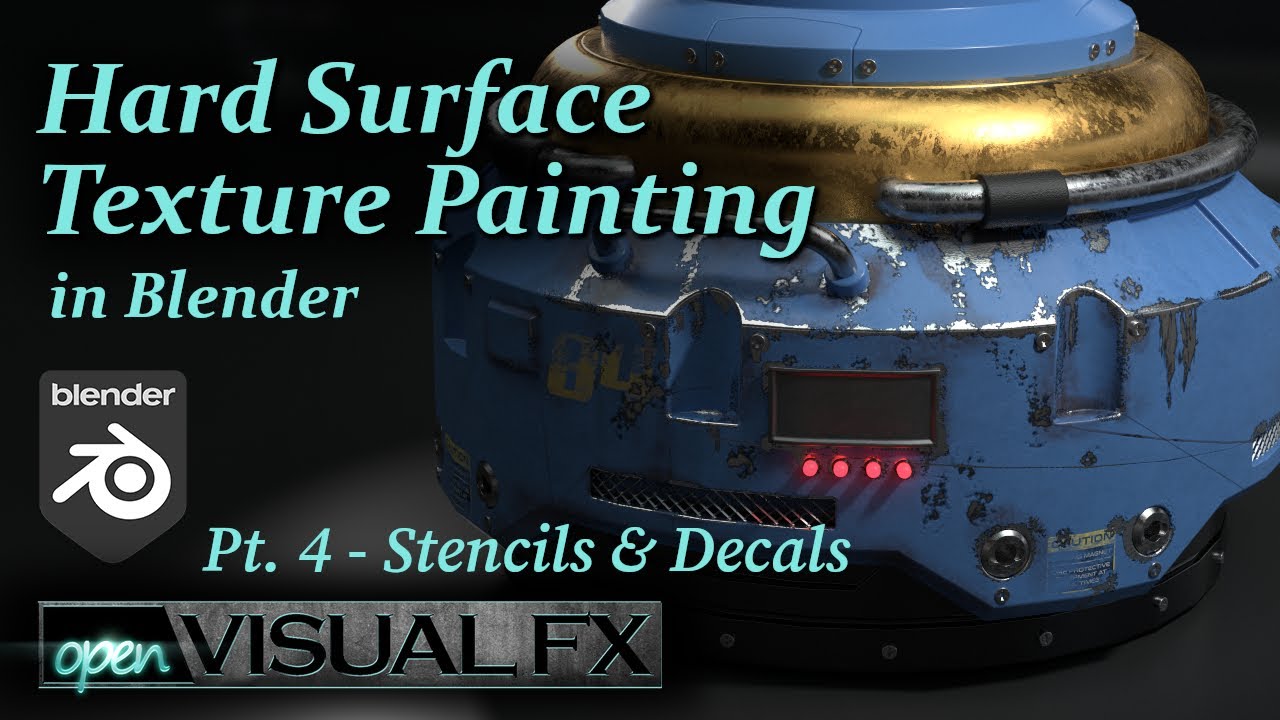 Hard Surface Texture Painting - Pt. 4 Stencils & Decals - YouTube