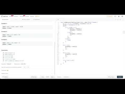 Leet Code - 4. Median of Two Sorted Arrays [Hard] [Golang] - YouTube