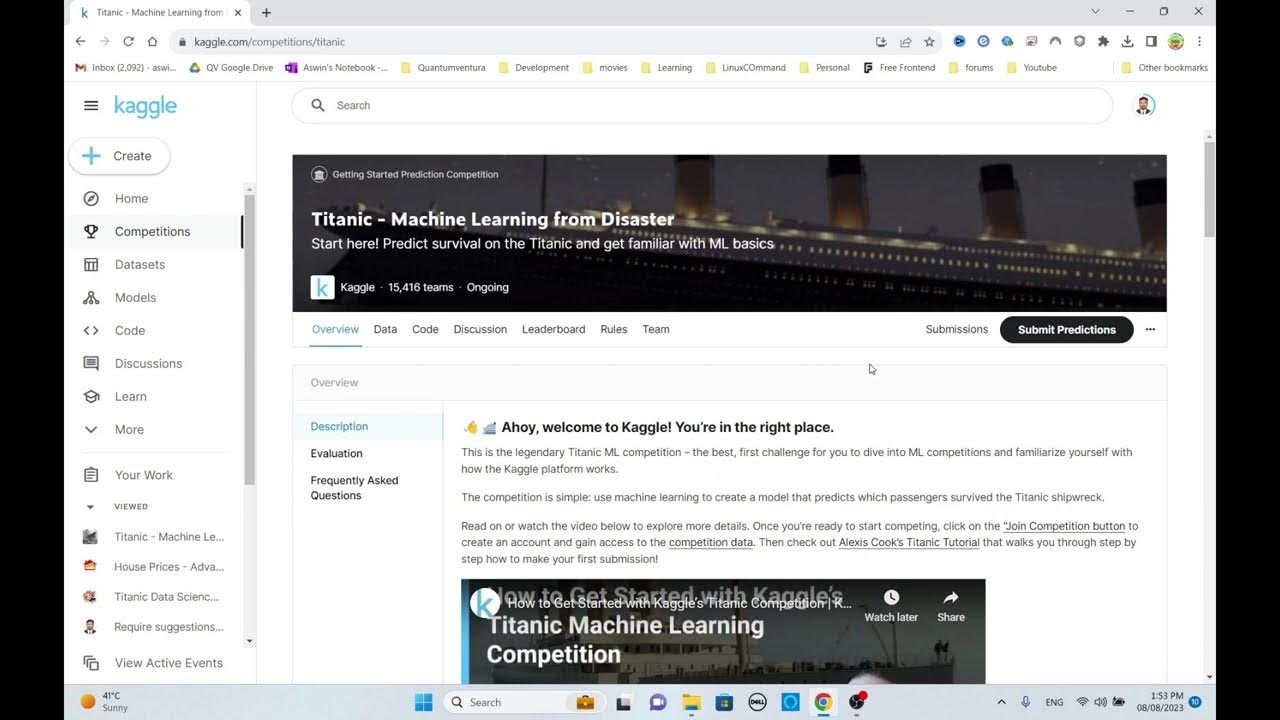 How to score 100% Accuracy in Kaggle Competition | Titanic Disaster Survival - YouTube