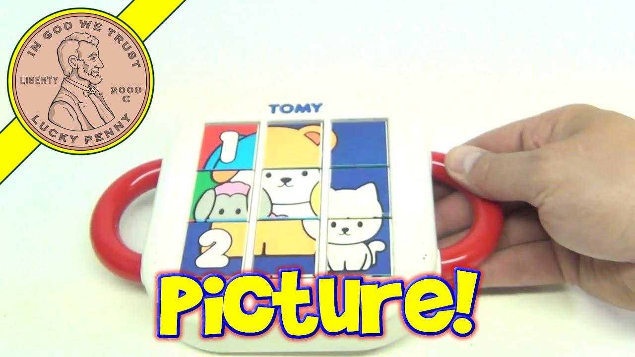 Tomy 1 - 2 - 3 Flip A Tile Picture Puzzle With Carry Handles, 1992 ...