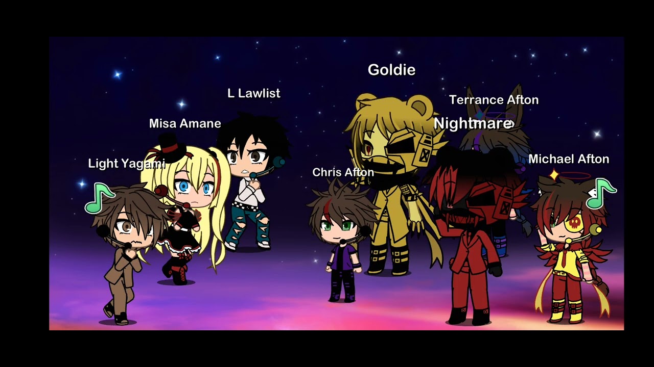 Death note trio Vs the Afton Siblings Terry, Mike and Chris - YouTube