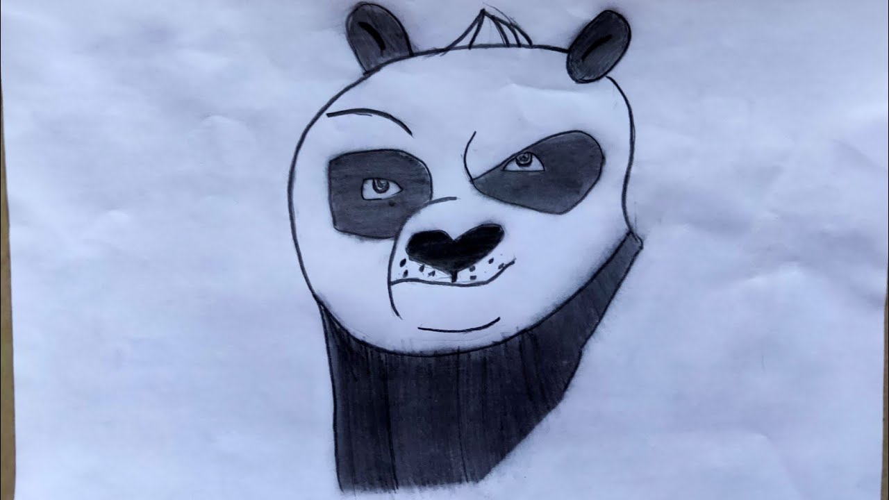 how to draw Po (Kunfu Fu Panda) how to draw Kunfu panda easy step by ...