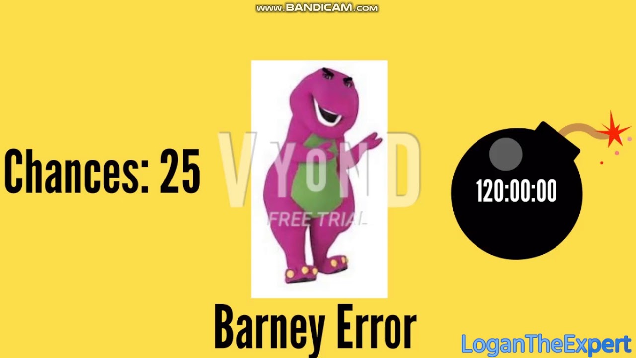 Barney Error 10 (Part 1) - YouTube