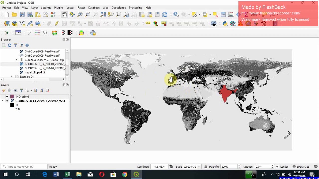 Easy way to clip raster map of India in QGIS in Hindi - YouTube