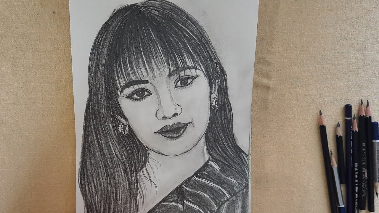 BlackPink Lisa Drawing. Lalisa Manoban sketch. How to draw black pink ...