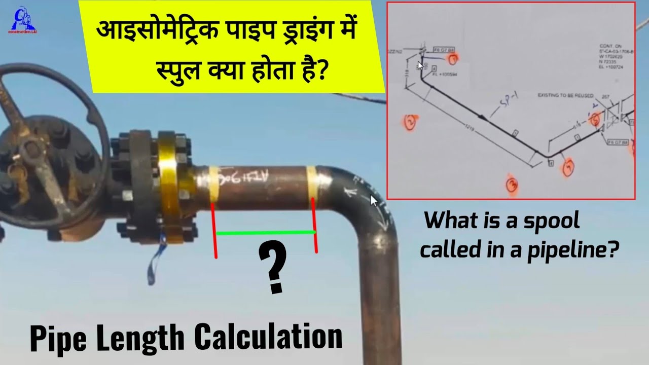 what is the spool in isometric pipe drawing | pipe length calculation ...