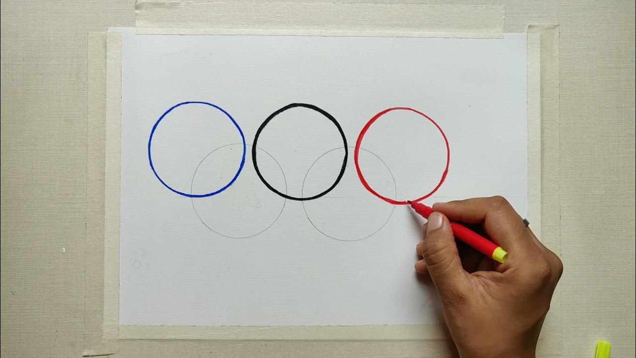 How to draw Olympic Rings || Olympic Games Symbol 2021 - YouTube
