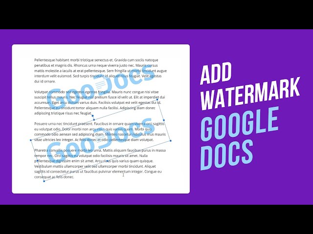 How To Add A Text Watermark In Google Docs Technipages