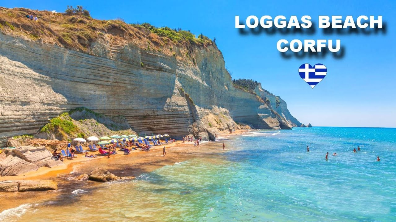 Sunset magic at Loggas Beach & Corfu Town — Loggas beach / Perulades ...