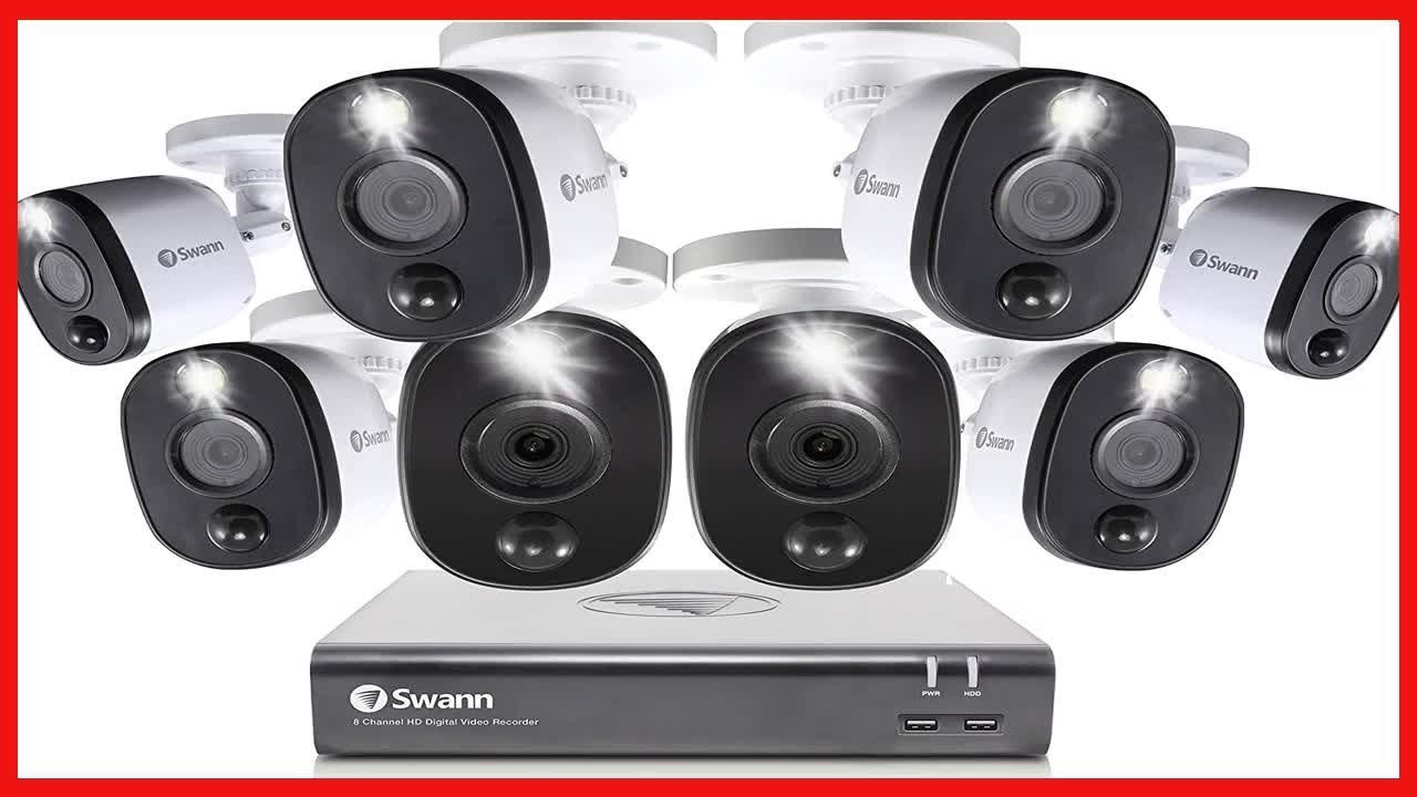 Swann Home Security Camera System, 8 Channel 8 Bullet Cameras, 1080p HD ...