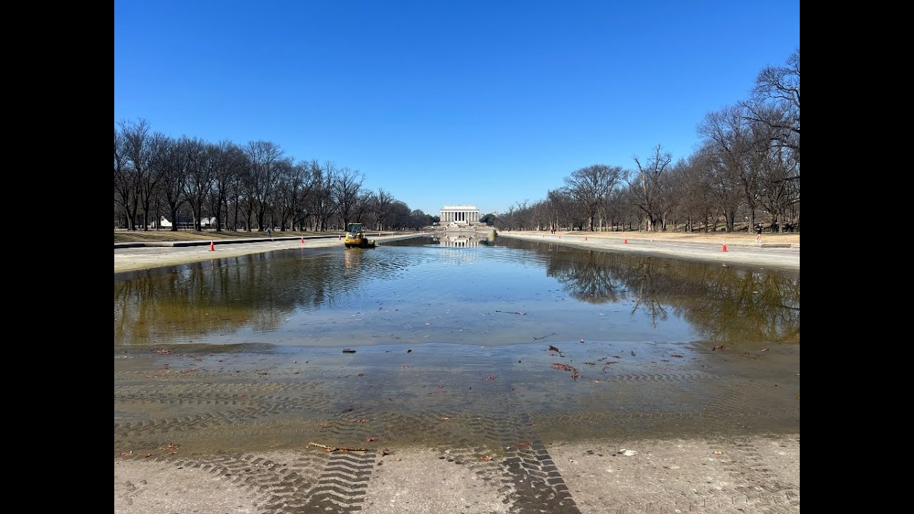Cleaning the Reflecting Pool - YouTube