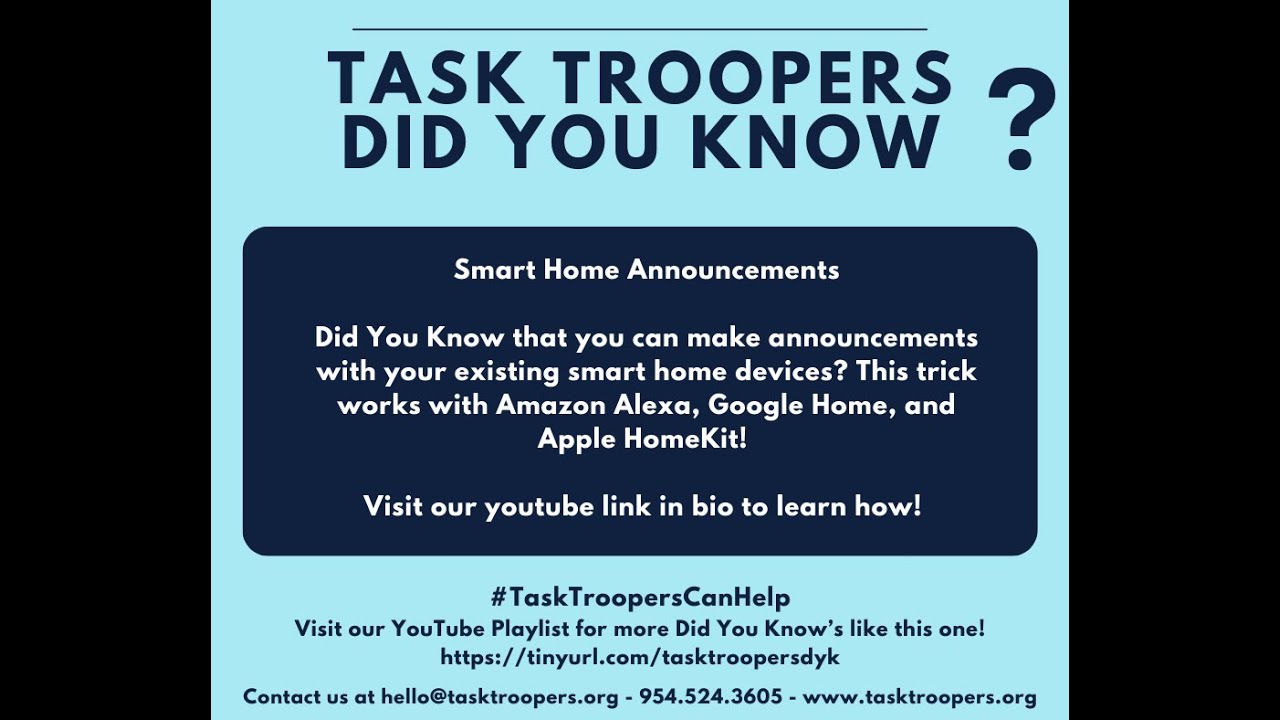 Did You Know? Smart Home Announcements! - YouTube