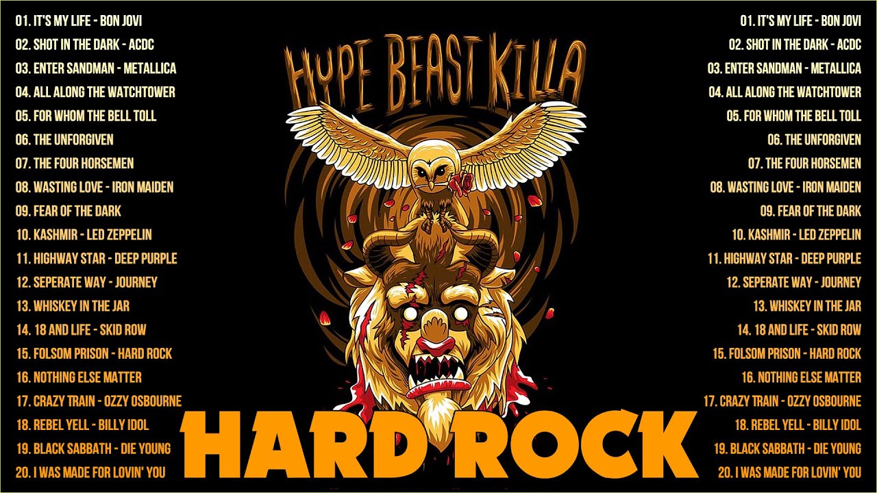 Greatest Hits Hard Rock Of All Time 🟠 Best Of ACDC, Metallica, Bon Jovi ...