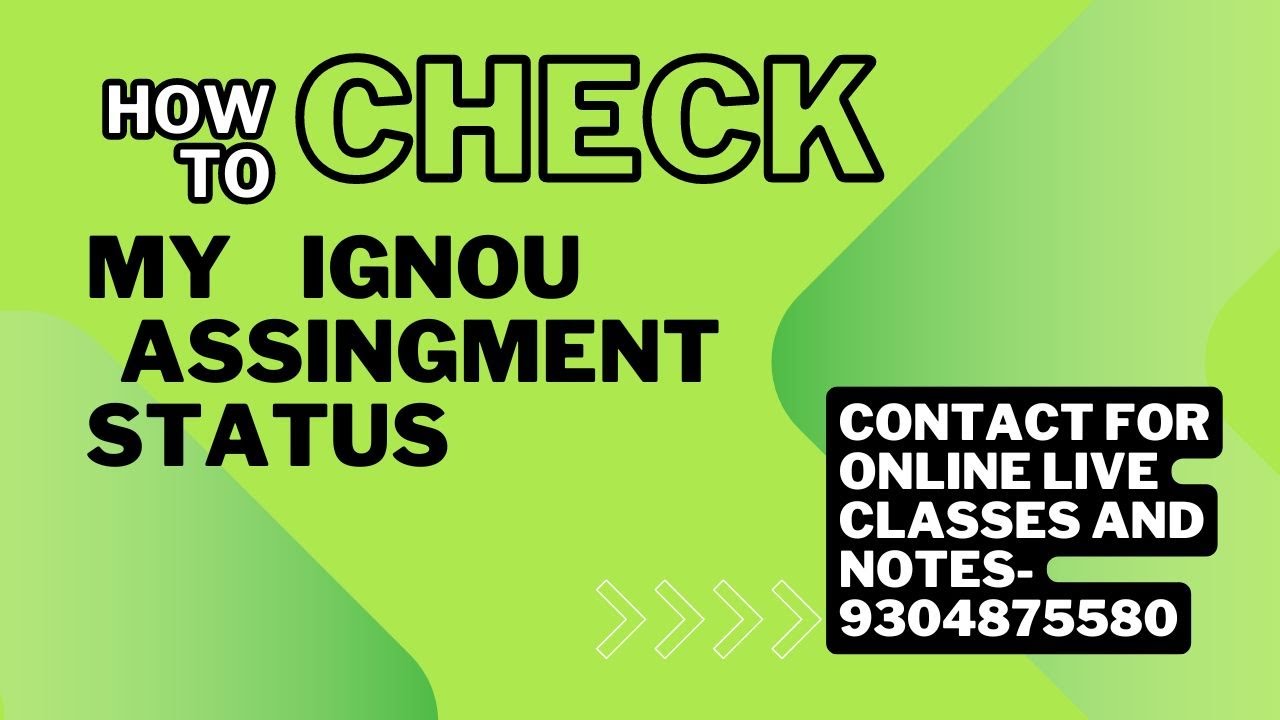 HOW TO CHECK MY IGNOU ASSINGMENT STATUS ? #ignou #assignment #pyq - YouTube