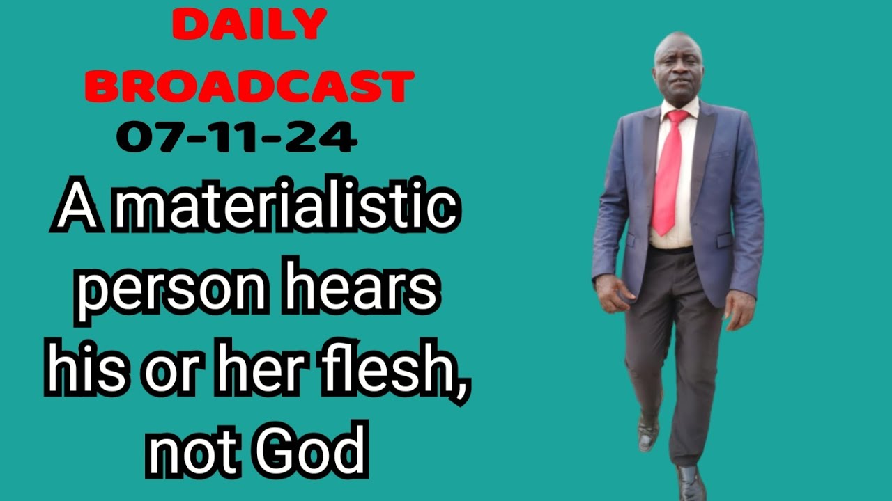 A materialistic person hears his or her flesh, not God - YouTube