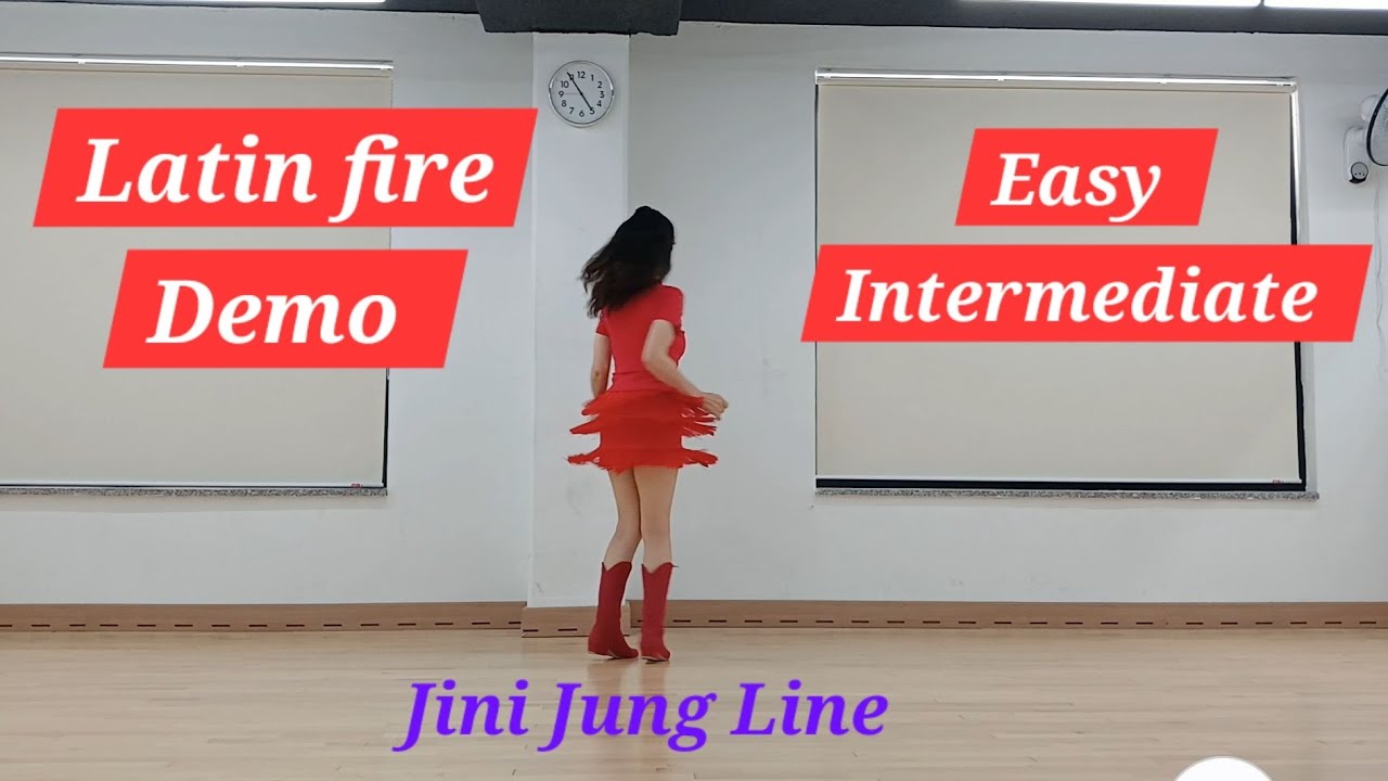 (중급) Latin Fire Linedance / Easy Intermediate / Demo - YouTube