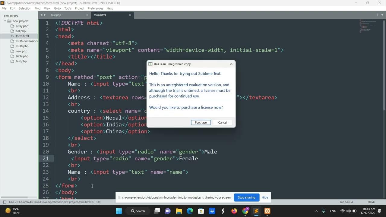 Form Handling Using Get Post Method In Php Youtube