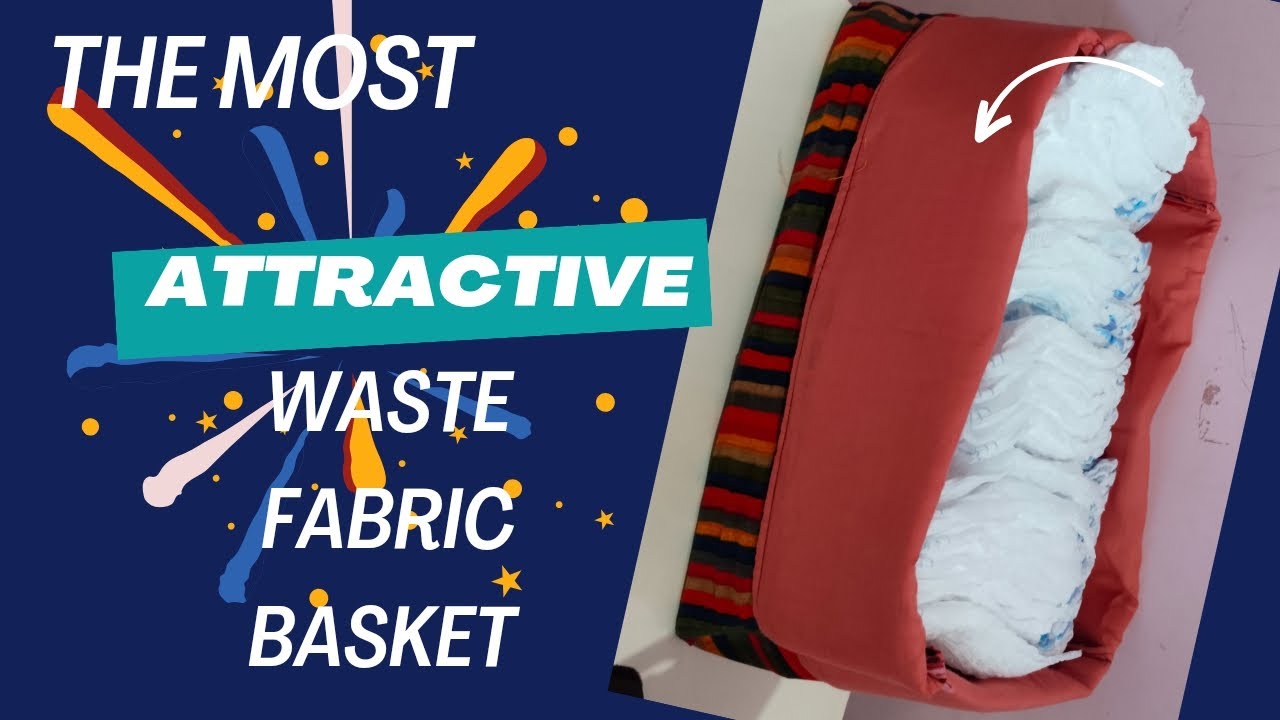super duper easy DIY to use waste fabric to make a beautiful organizer ...