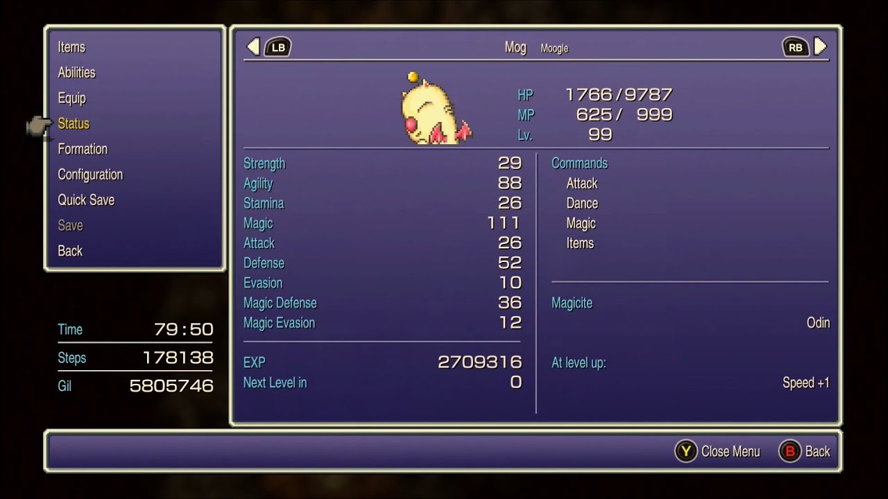 Final fantasy 6 Pixel Remaster Perfect Stats Leveling Mog - YouTube