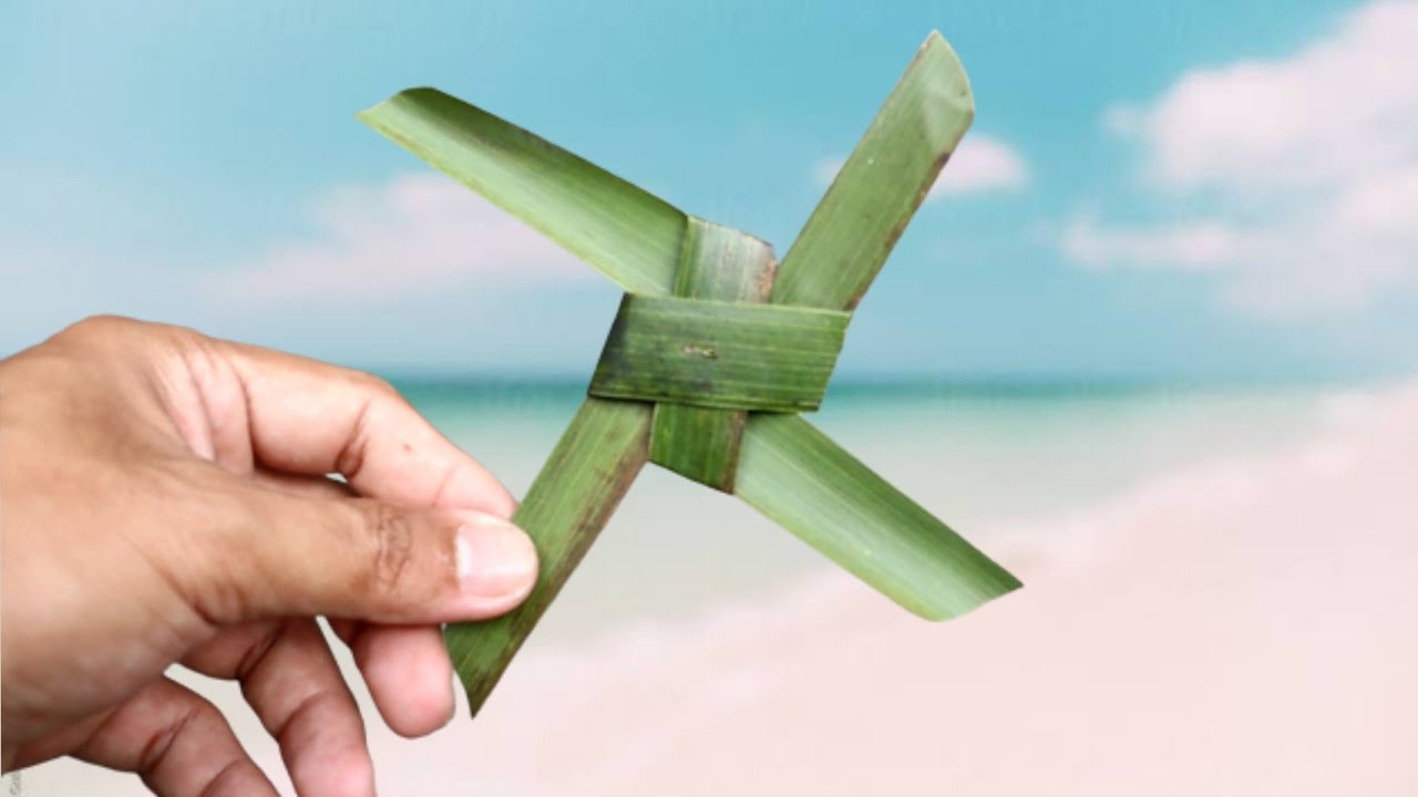 EASY WIND PROPELLER FROM COCONUT LEAVES | Toy Wind Turbine - YouTube