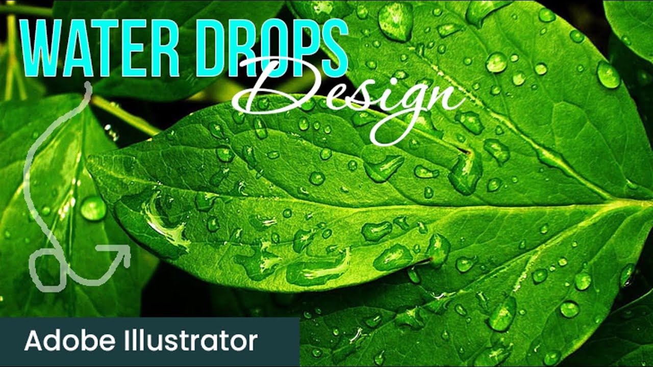 Water drop design in adobe illustrator - YouTube