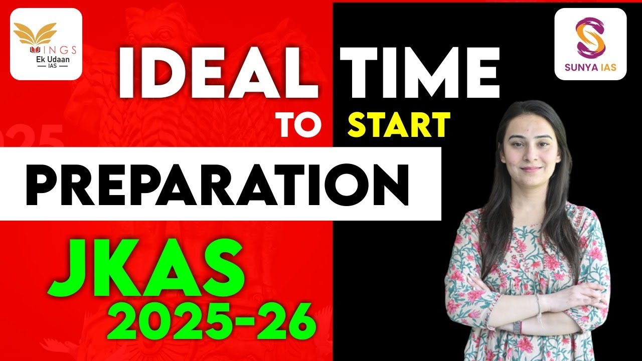 IDEAL TIME TO PREPARE IAS/JKAS EXAM II YASHODHRA MA'AM - YouTube