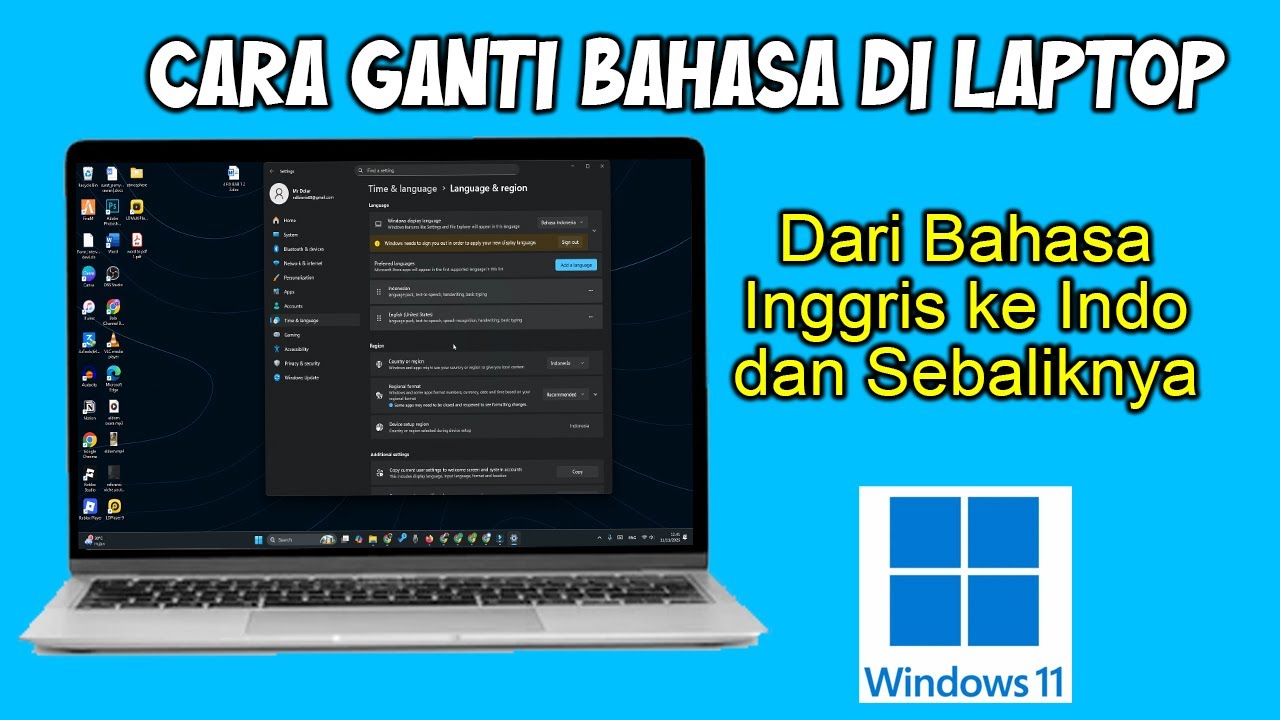 Cara Merubah Bahasa di Laptop | Ganti Bahasa di Laptop Windows - YouTube