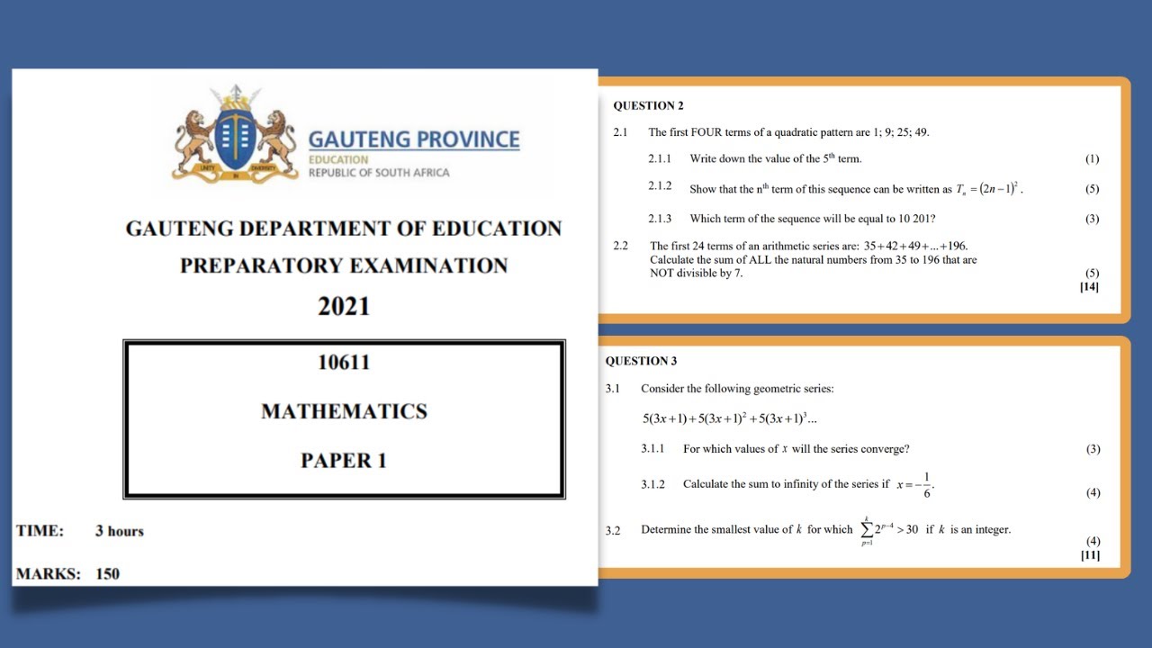 NUMBER PATTERN| PAPER 1: QUESTION 2 AND 3|GAUTENG 2021 PRELIMS ...