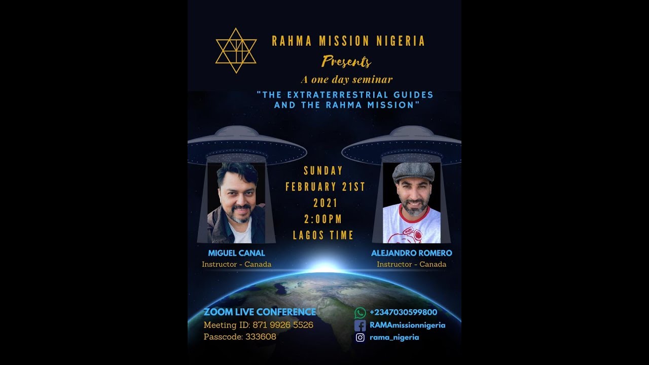 The extraterrestrial guides and the RAHMA mission. - YouTube