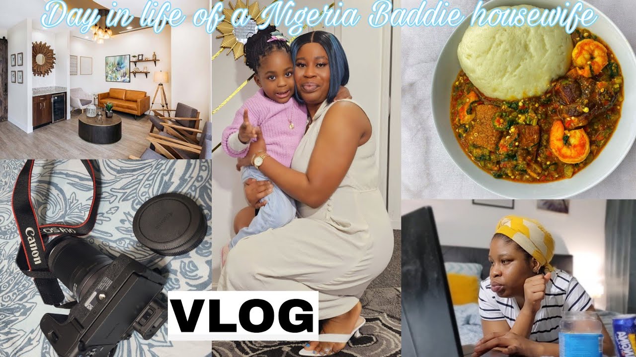 Day in life of a Nigeria Baddie housewife living in 🇫🇷|| cooking okra ...
