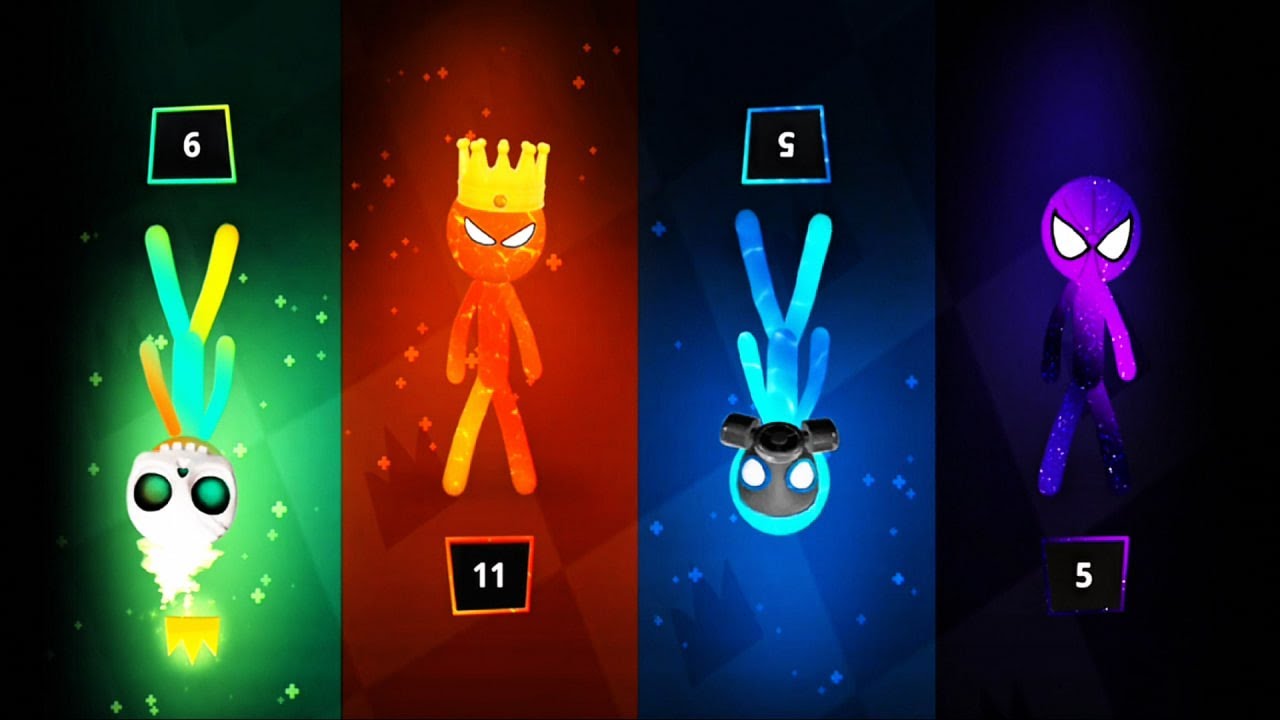 Stickman Party | Red Blue Green and Yellow | Part 4 - YouTube