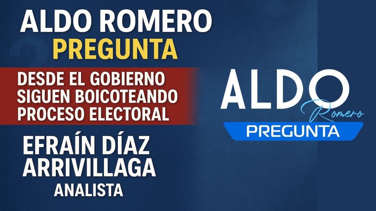 ¿Sigue el gobierno boicoteando el proceso electoral? – Aldo Romero ...