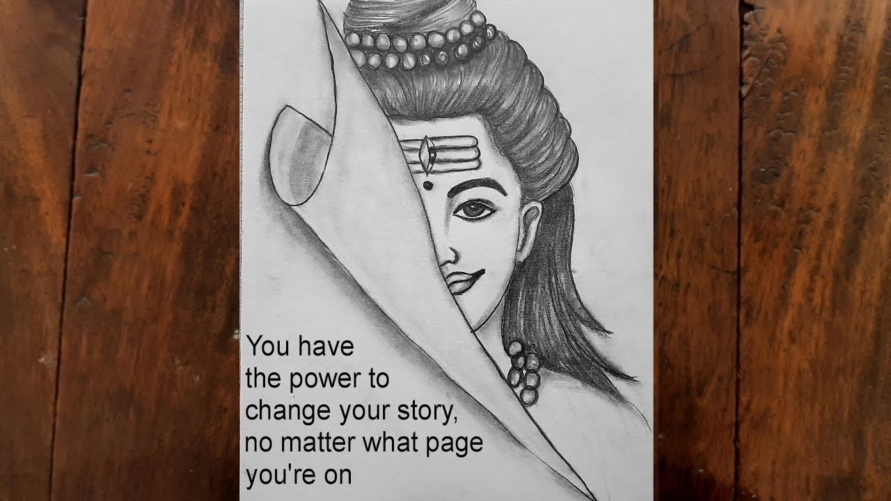 mahadev drawing |easy drawing tutorial for beginners| bholenath drawing ...