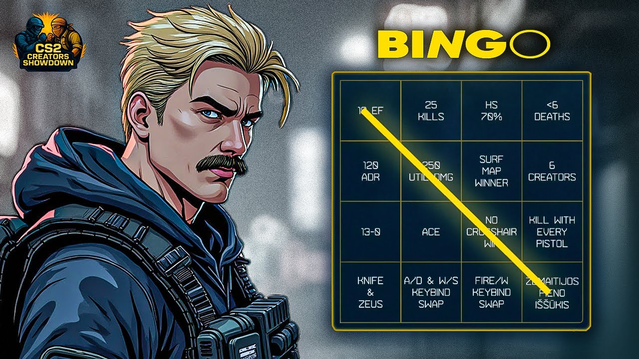 Pradedam CS2 BINGO! 🥇 #361 💚 !dovatonas - YouTube