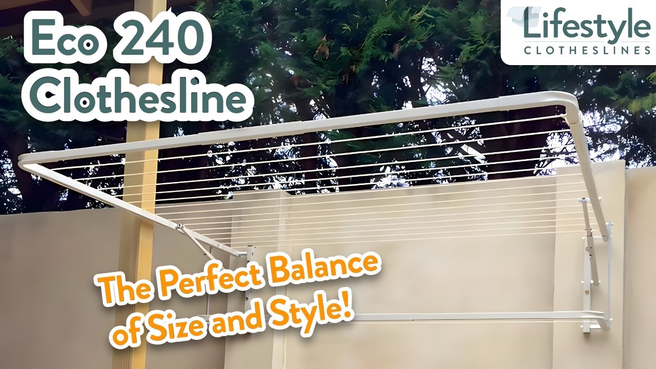 Eco 240 Clothesline Product Overview - Lifestyle Clothesline - YouTube