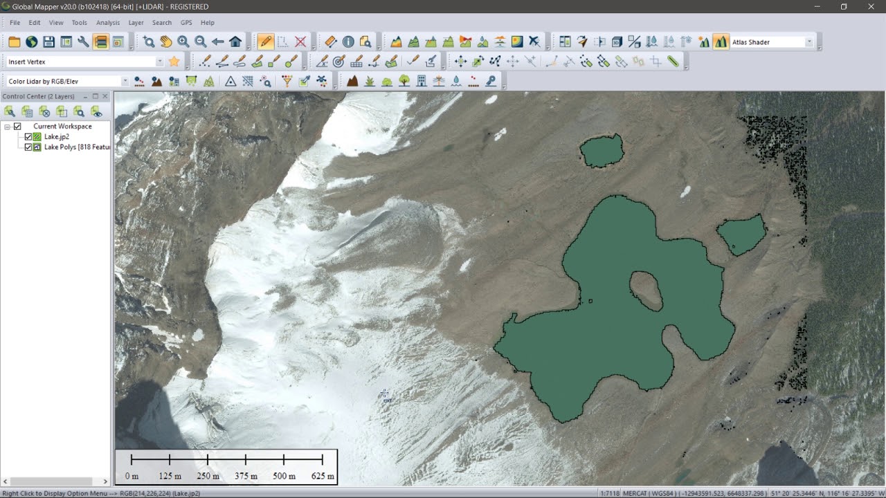 Vector Extraction from a Raster Image in Global Mapper - YouTube