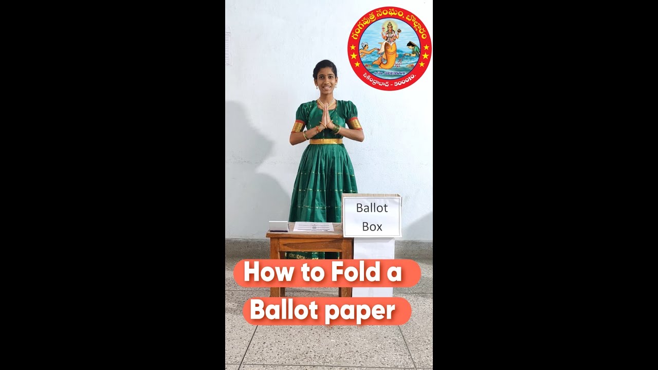 how to fold a ballot paper in English - YouTube