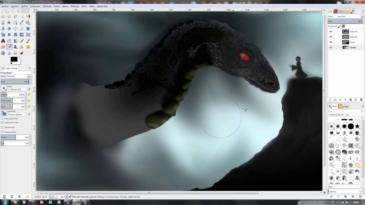 Digital Gimp Art 2 (Vision dragon) - YouTube