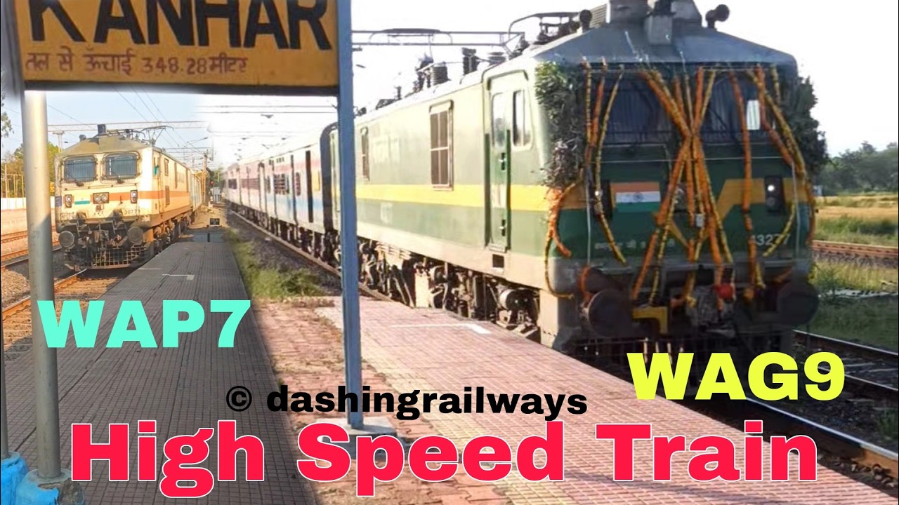 BACK TO BACK HIGH SPEED TRAINS AT RAILWAY STATION || PURI AHMEDABAD ...