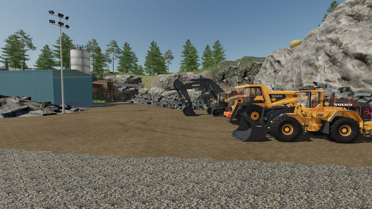 MINING NEW MAP 🚧 VOLVO MACHINES 🚧 FARMING SIMULATOR 22 - YouTube