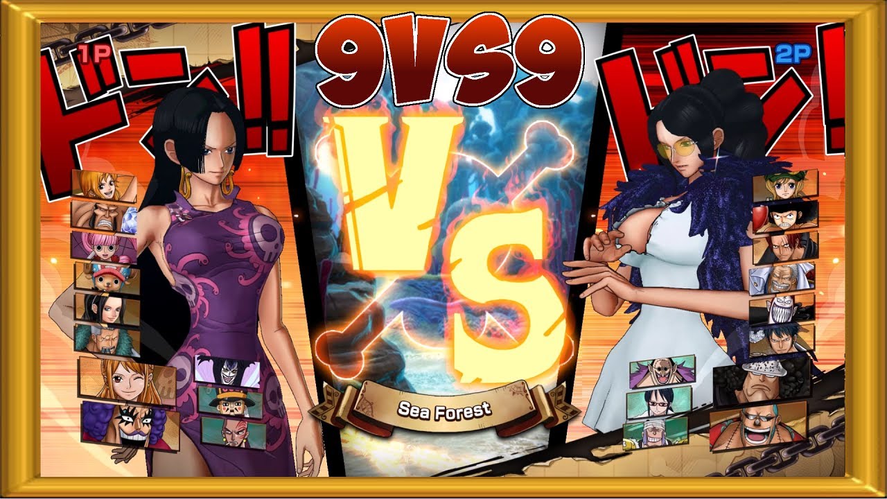 One Piece Burning Blood | 2 Players Gameplay - 9 VS 9 | ALL RANDOM #348 ...