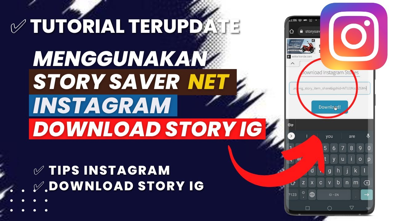 CARA MENGGUNAKAN STORY SAVER NET INSTAGRAM - YouTube