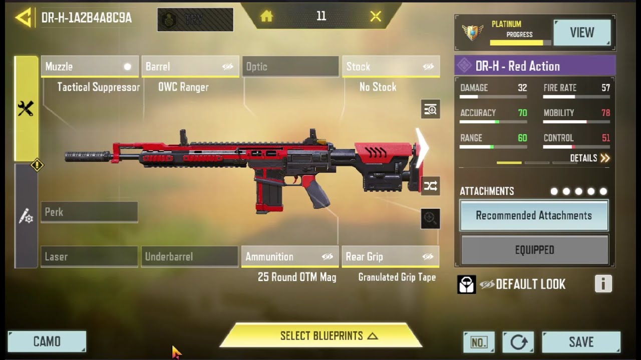 Call of Duty Mobile: DR-H Attachments Try this - YouTube