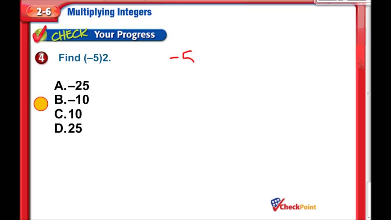 Multiply Integers - Middle School Math - YouTube