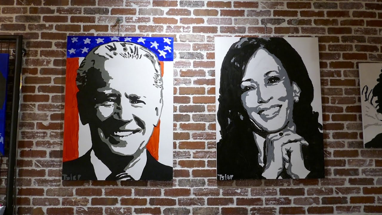 Artist Tyler Gordon Heir To The Throne Art Exhibit Kamala Harris Joe ...