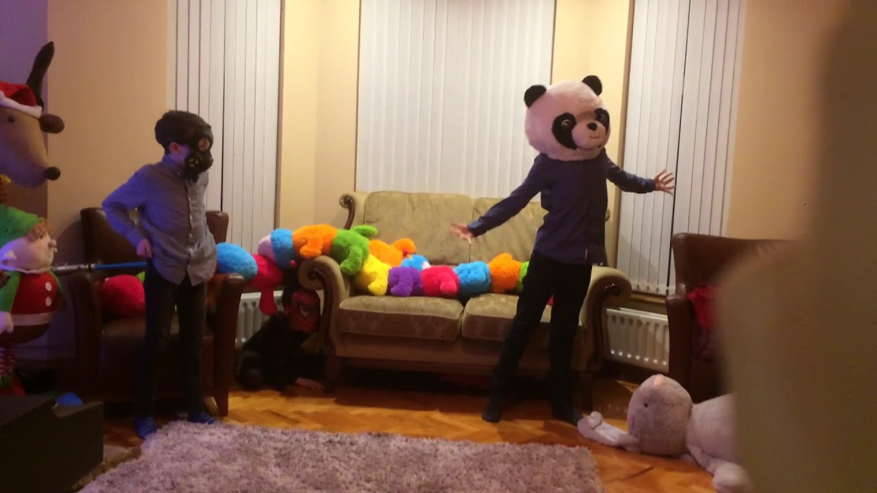 Panda king and gas mask guy joins forces - YouTube