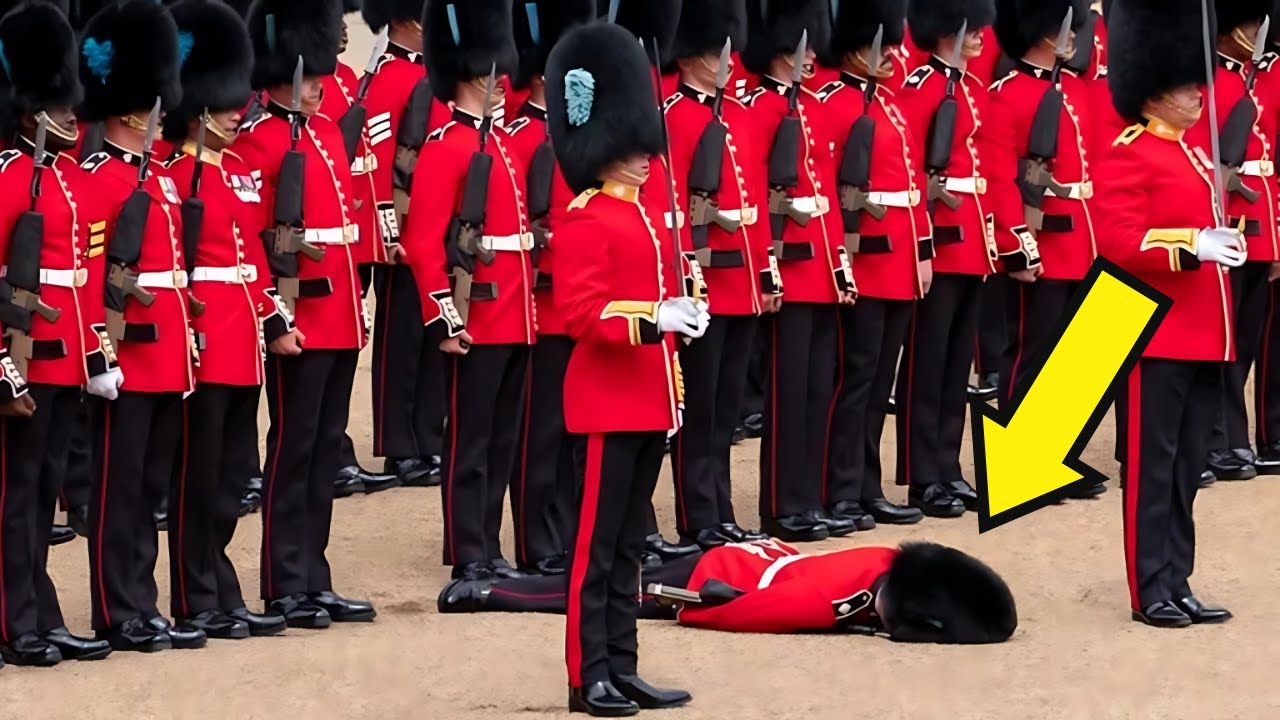 British Military Guards Must Follow Proper Fainting Protocol - YouTube