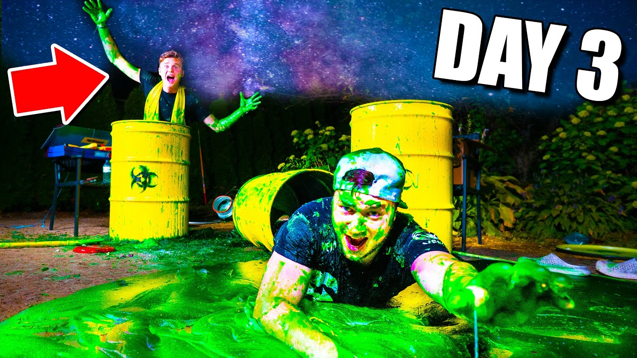 Last To Leave $1000 Toxic Slime Barrel Wins! (24 Hour Challenge) - YouTube