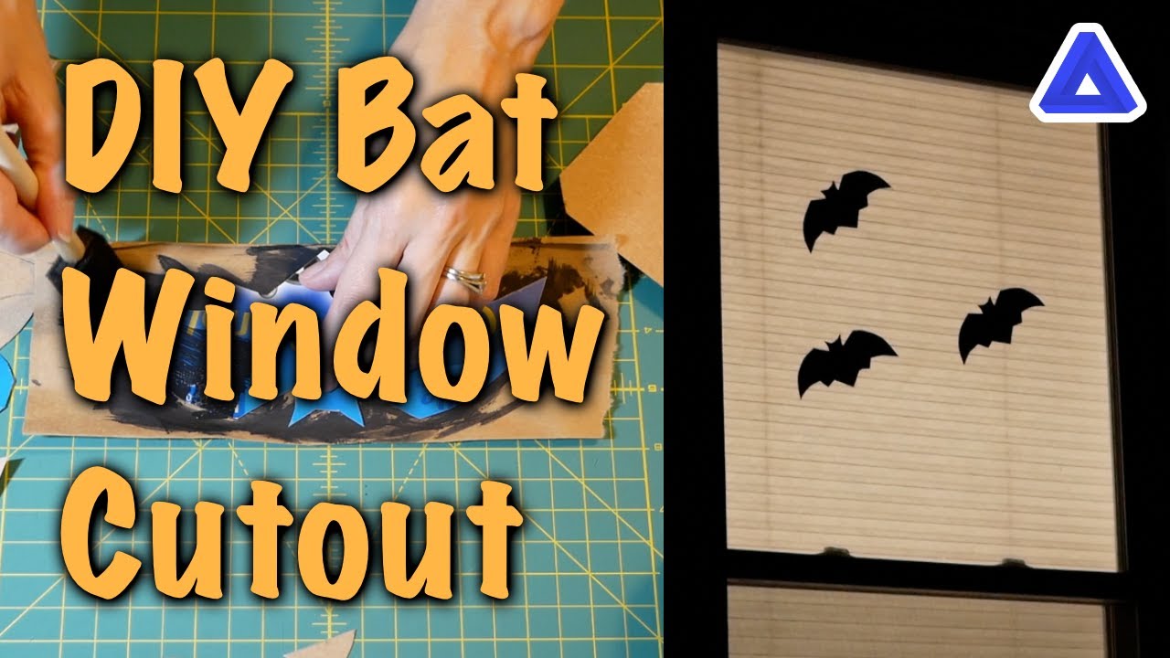 QUICK DIY - Window Bat Cutout (Halloween Decoration) - YouTube