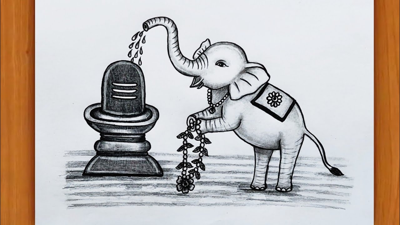 How to draw easy shiva lingam | how to draw bholenath | Maha shivratri ...